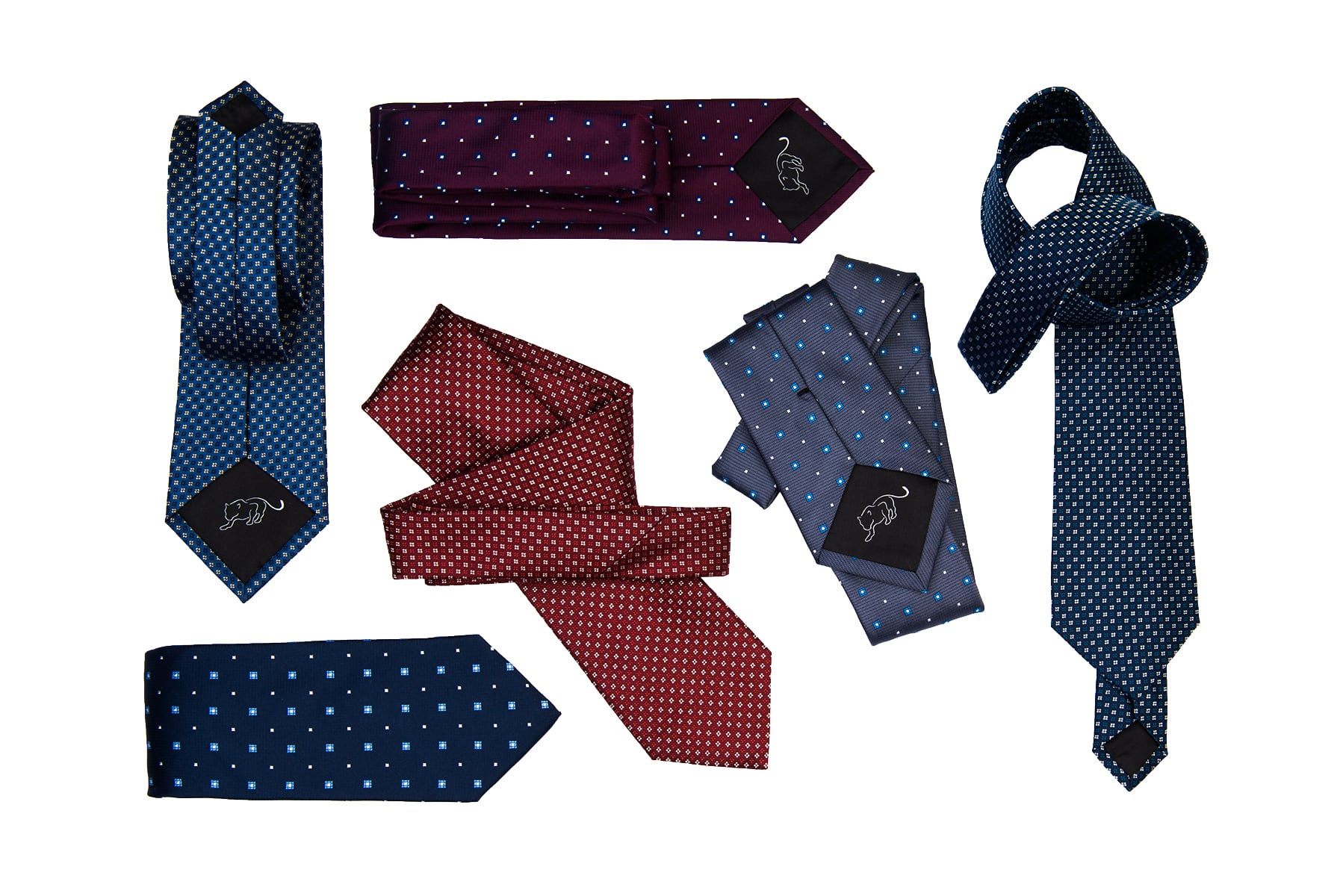 Shelton Abstract Silk Tie, Grey / Blue / Silver – The Dark Knot