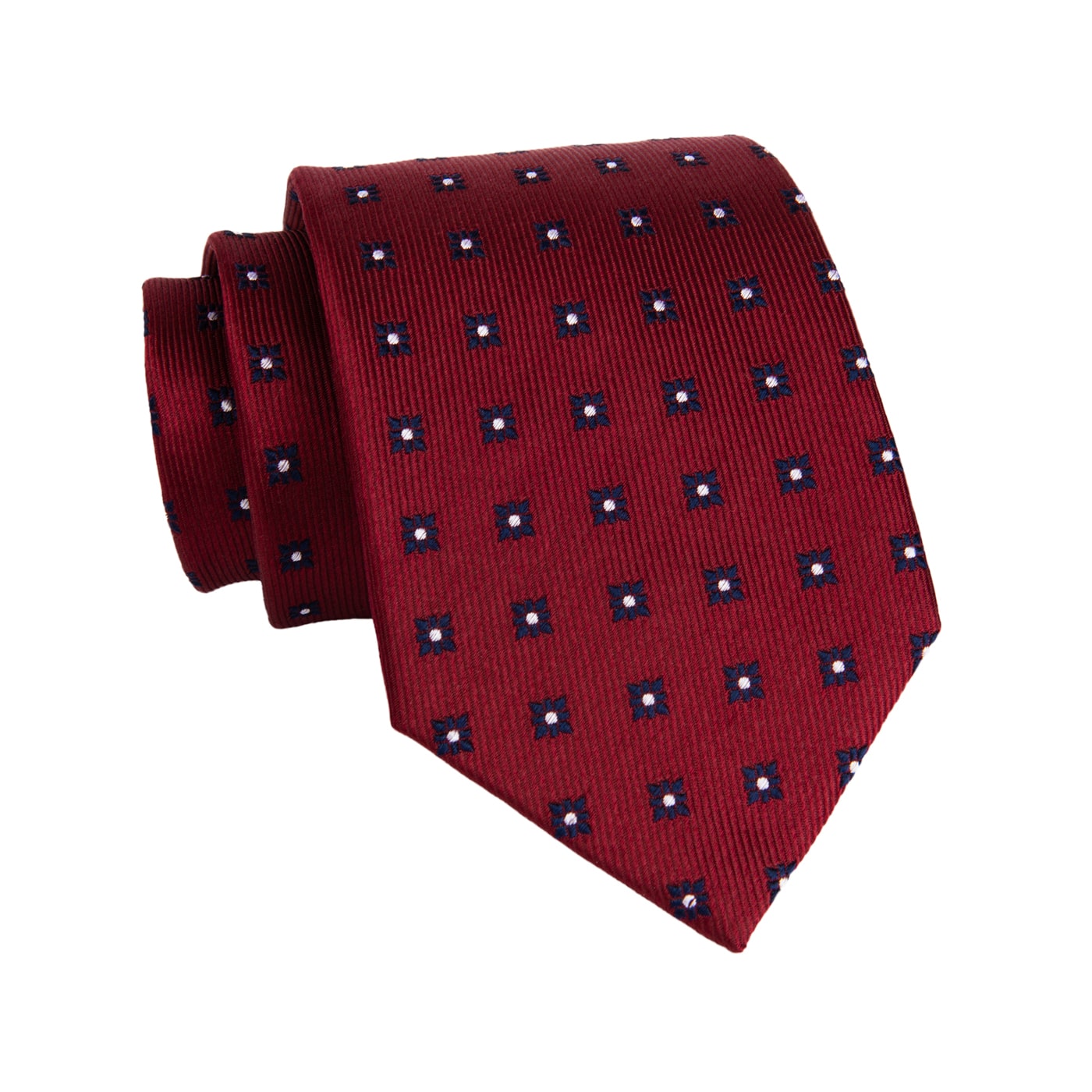 Oakland Foulard Silk Tie, Red / Navy / Silver – The Dark Knot
