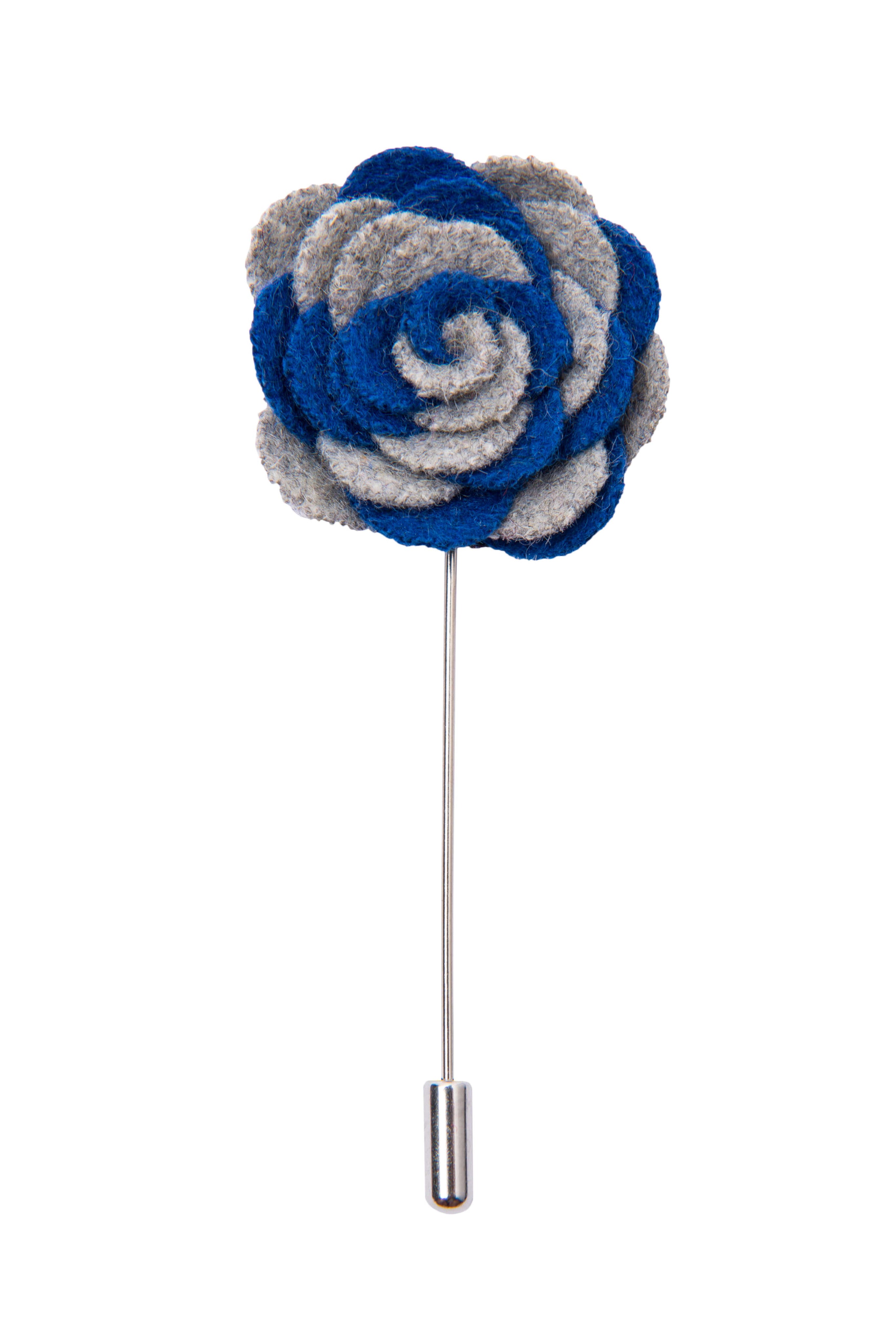 Washington Lapel Flower, Blue / Grey – The Dark Knot